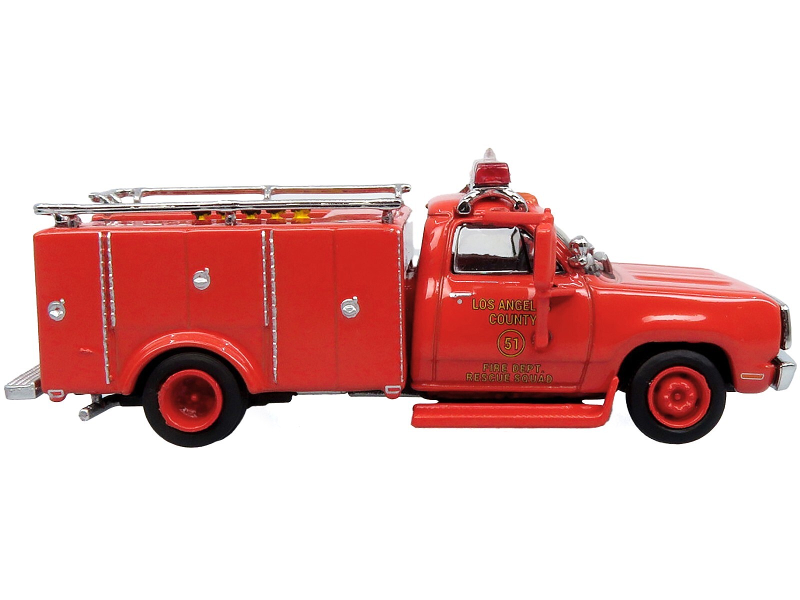 1974 DODGE D-300 RESCUE UNIT "LACOFD SQUAD 51" 1/87 BY ICONIC REPLICAS ...