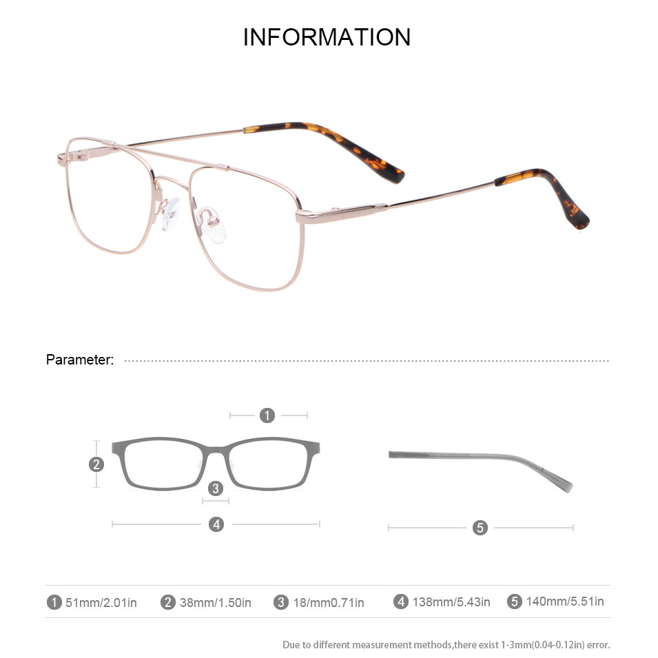 Vintage Ultra Light Memory Titanium Full Flexible Optical Eyeglass ...