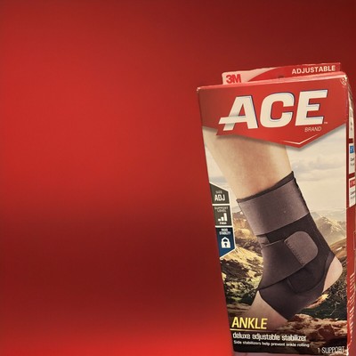 ACE Deluxe Ankle Stabilizer, Adjustable, Black, 1/Pack - 209605 | eBay