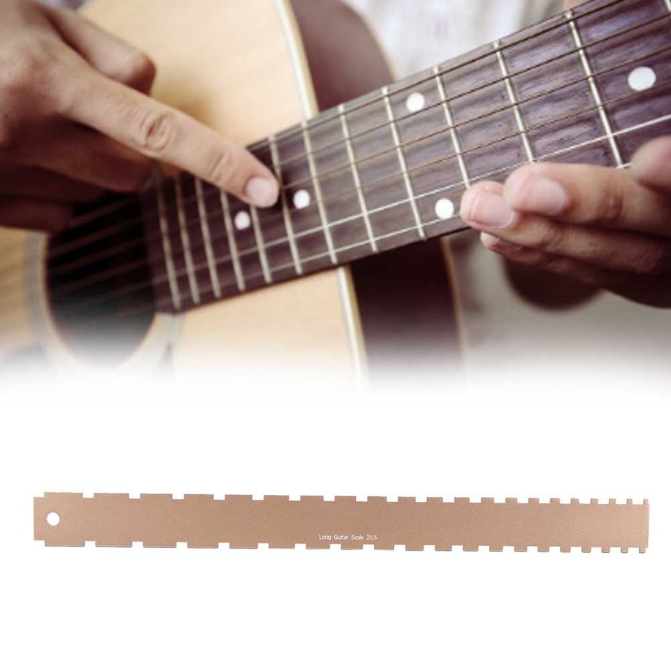 Gold Bass Fingerboard Height Measurement Ruler Metal Guitar Neck Notch ...