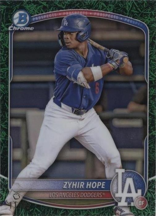 2025 Bowman - Chrome Prospects Zyhir Hope #BCP-2 Green Grass Refractor ...