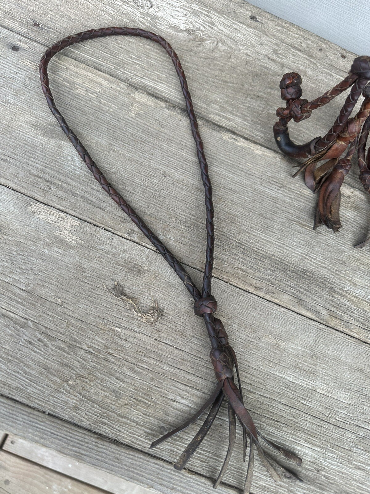 Vintage Horse Tack - Braided Round Leather Western Headstall & Reins | eBay