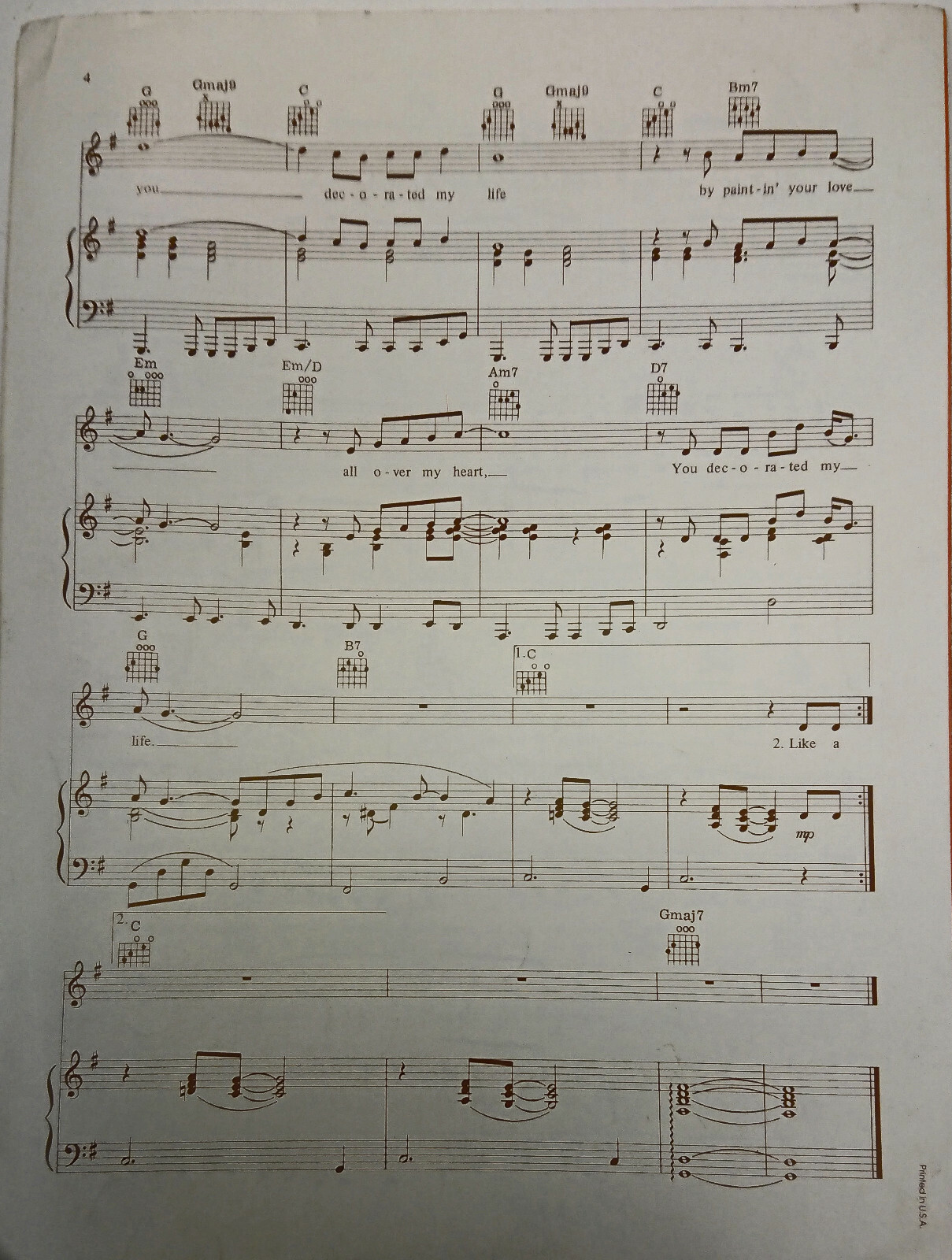 Crying Roy Orbison Sheet Music Original | eBay