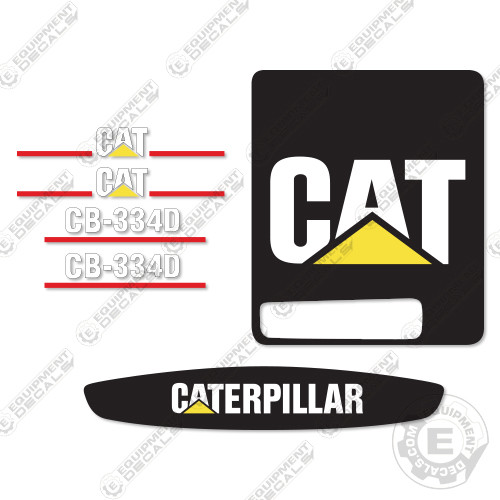 Fits Caterpillar CB334D Decal Kit Vibratory Smooth Drum Roller CB 334 D ...