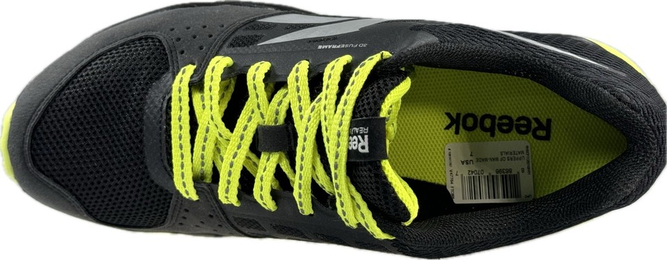 REEBOK JUNIOR REALFLEX TRANSITION 4 BLACK RUNNING SNEAKER SZ 7Y, V47764 ...