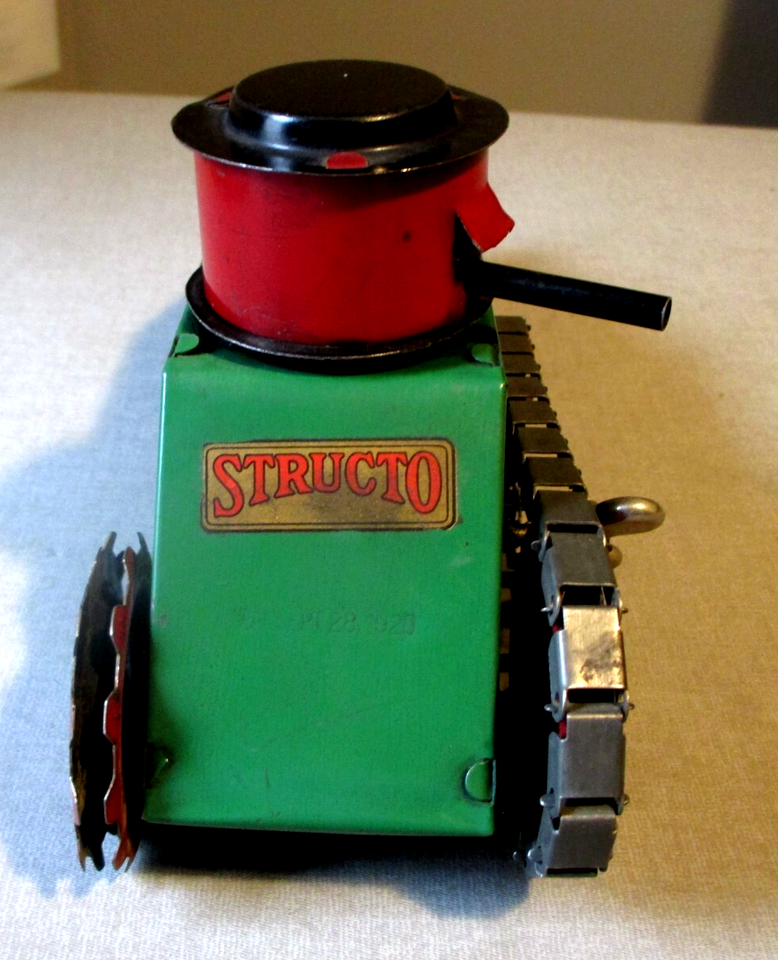 1920-STRUCTO-WHIPPET TANK-CLOCKWORK W/UP- ORG-HIGH END PRESSED STEEL ...