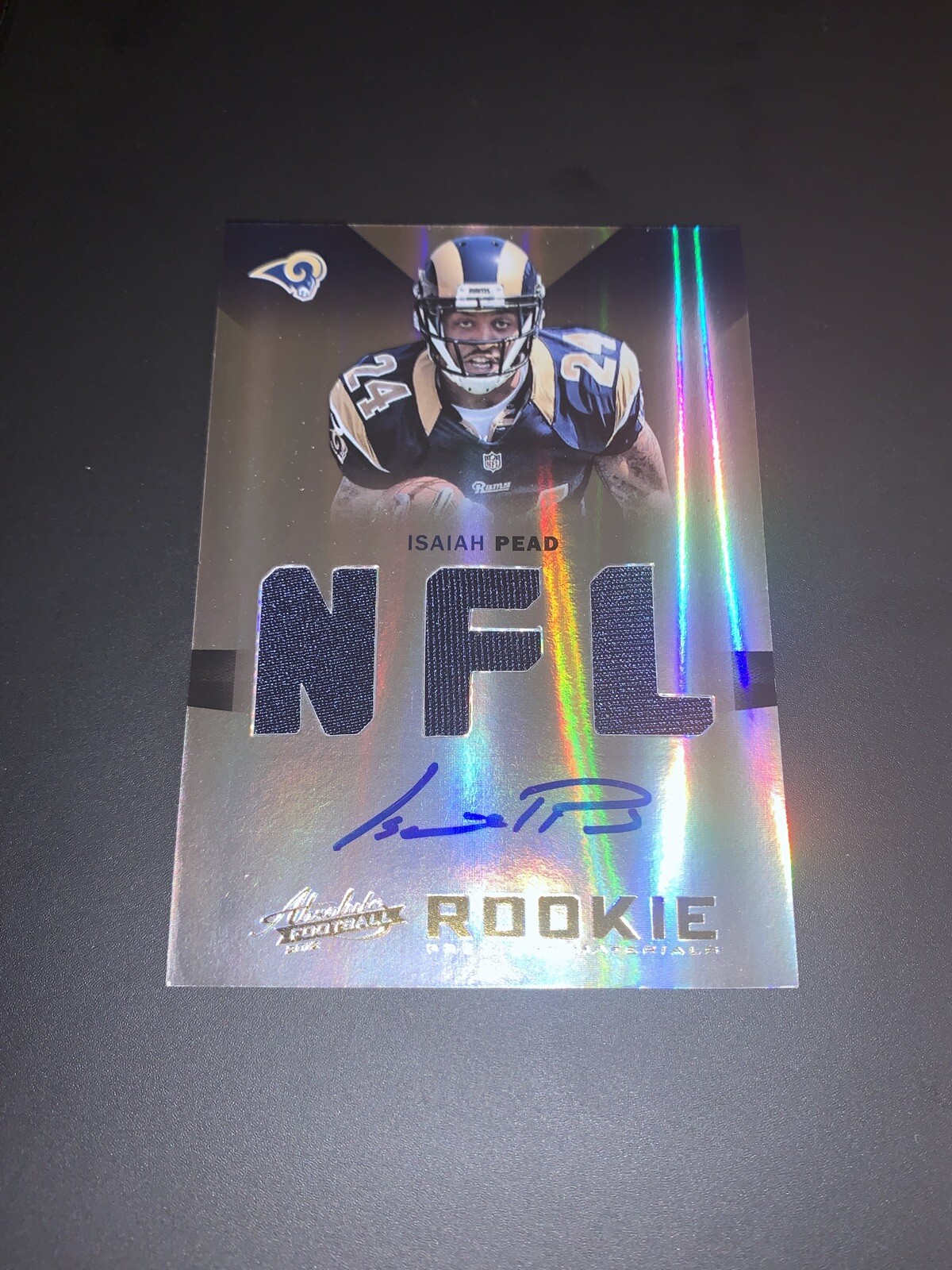 2012 Absolute #214 Isaiah Pead NFL RC Auto Rookie Card Autograph Jersey ...