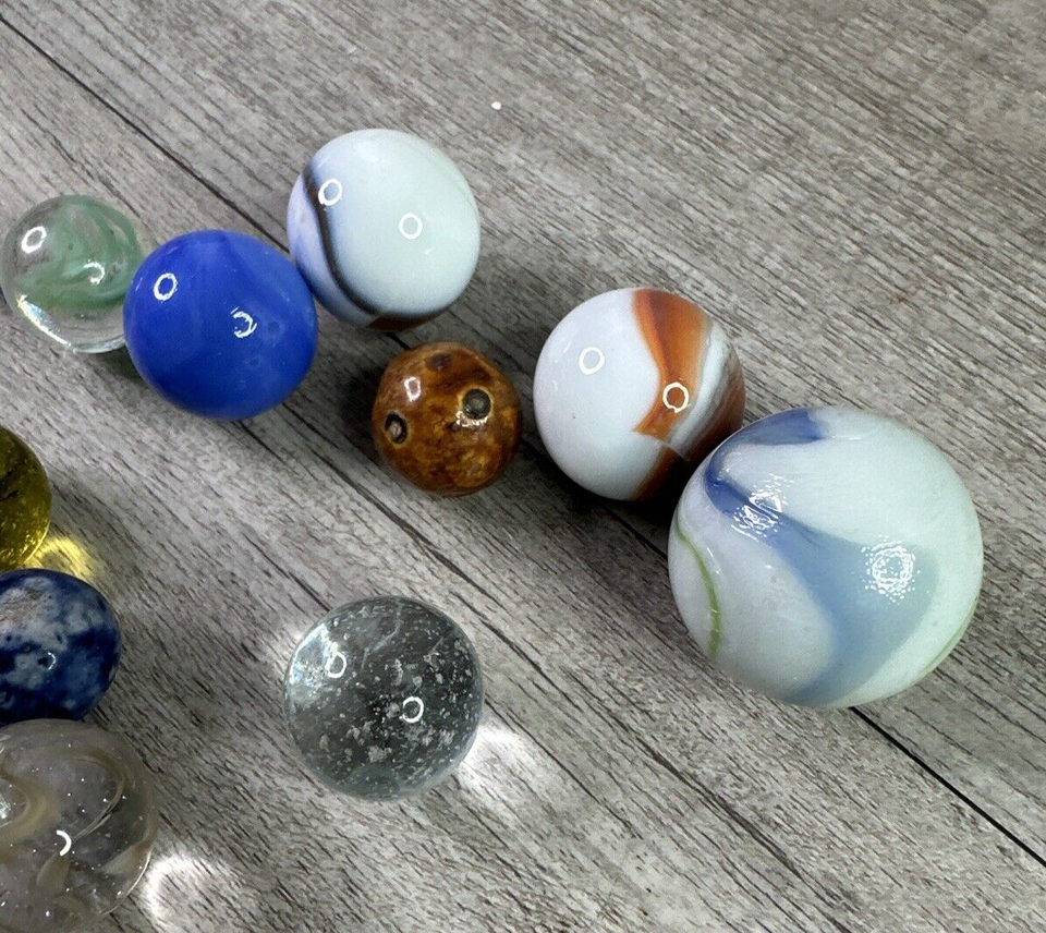 Vintage Marbles Lot Of 10 Various Colors Sizes | eBay