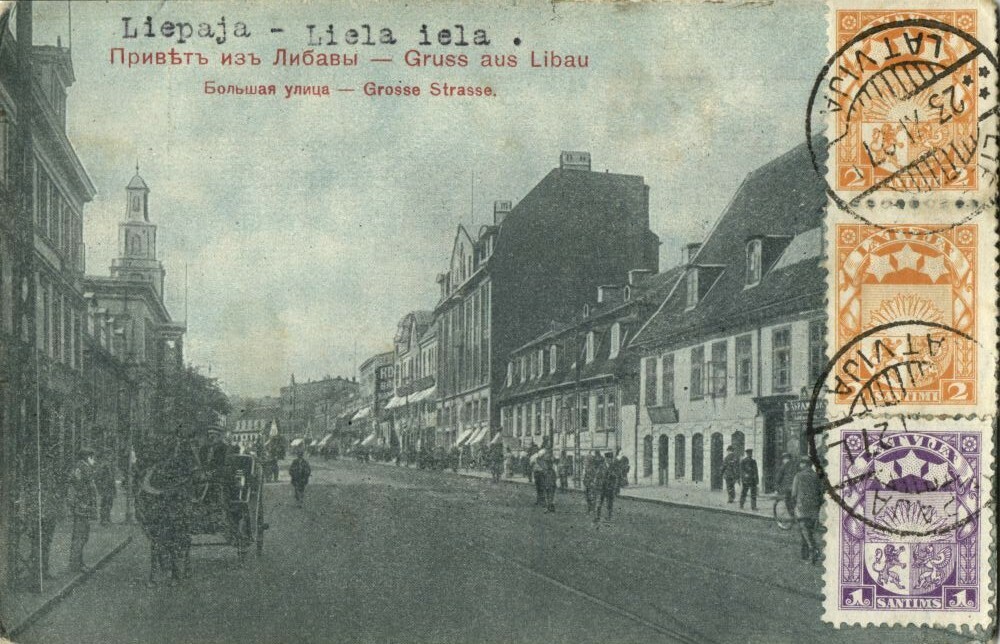 latvia russia, LIBAU LIEPAJA, Grosse Strasse, Liela Iela (1927 ...