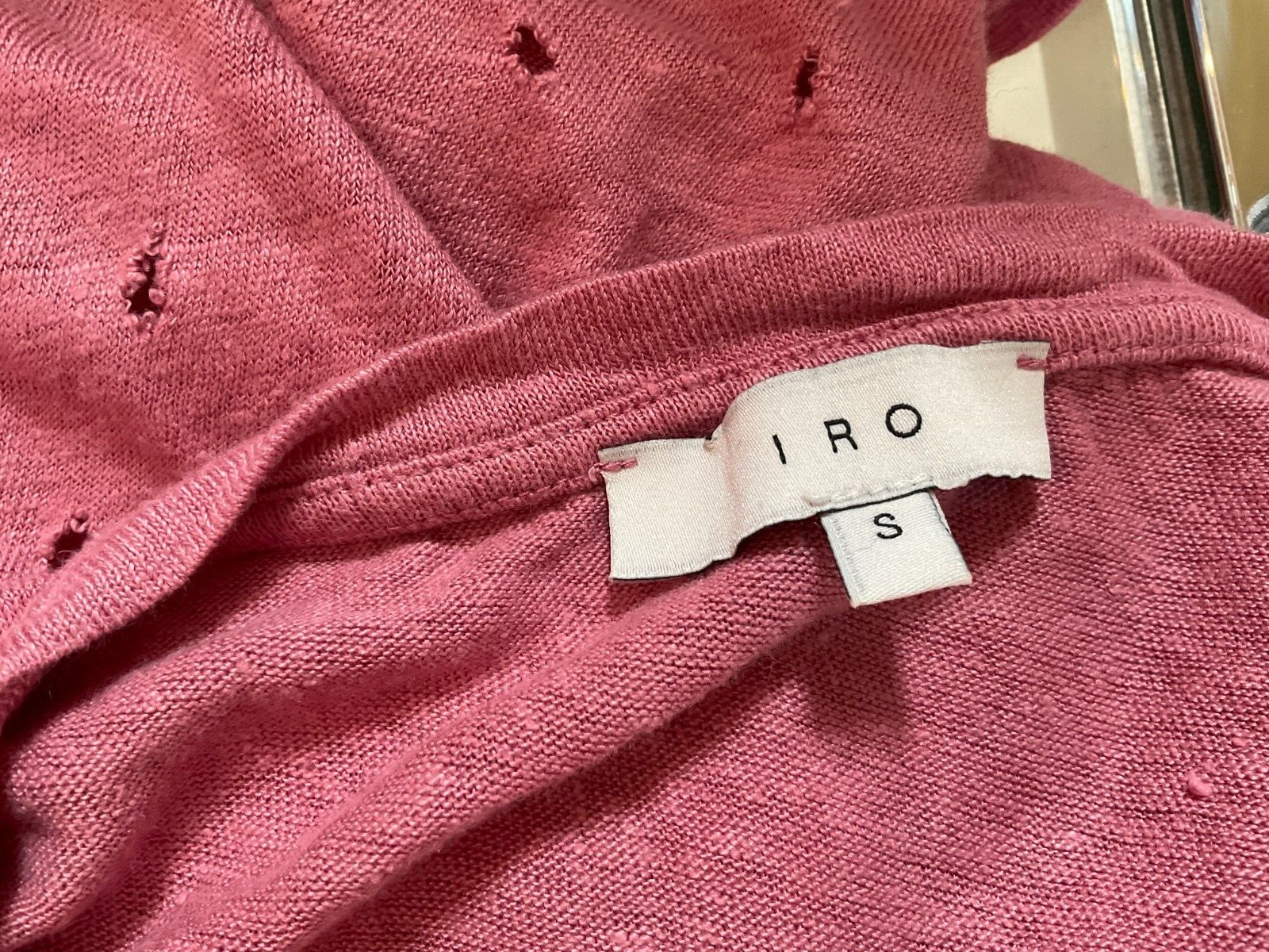 EUC Iro Clay Linen T-shirt Sz S in Pink | eBay