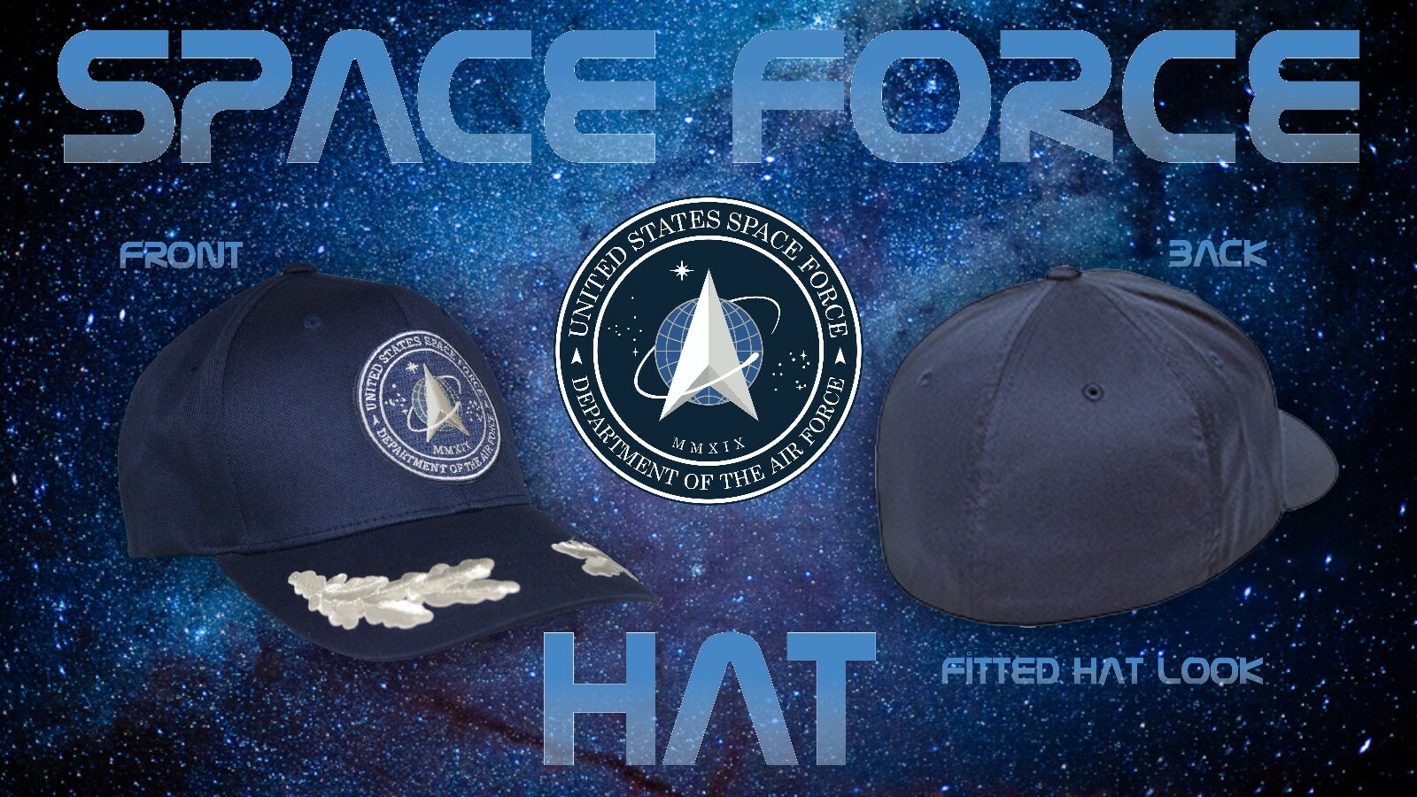 US SPACE FORCE OFFICER HAT OAK LEAVES HIGHEST QUALITY STAR COSTUME TREK ...