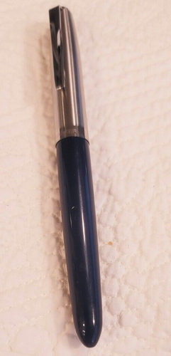 Parker 21 Vintage Teal Blue Fountain Pen with Ink Bladder Chrome Trim ...