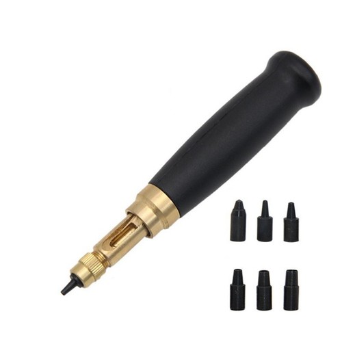Leather Hole Punch Tool with Seven Sizes Tips 1 0 to 4 0mm Metal Screw ...