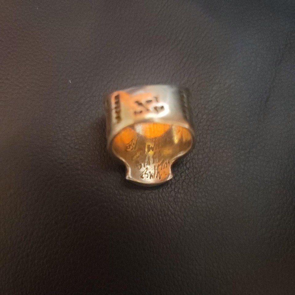 Bill Wall Leather Sterling Silver 925 Skull Ring | eBay