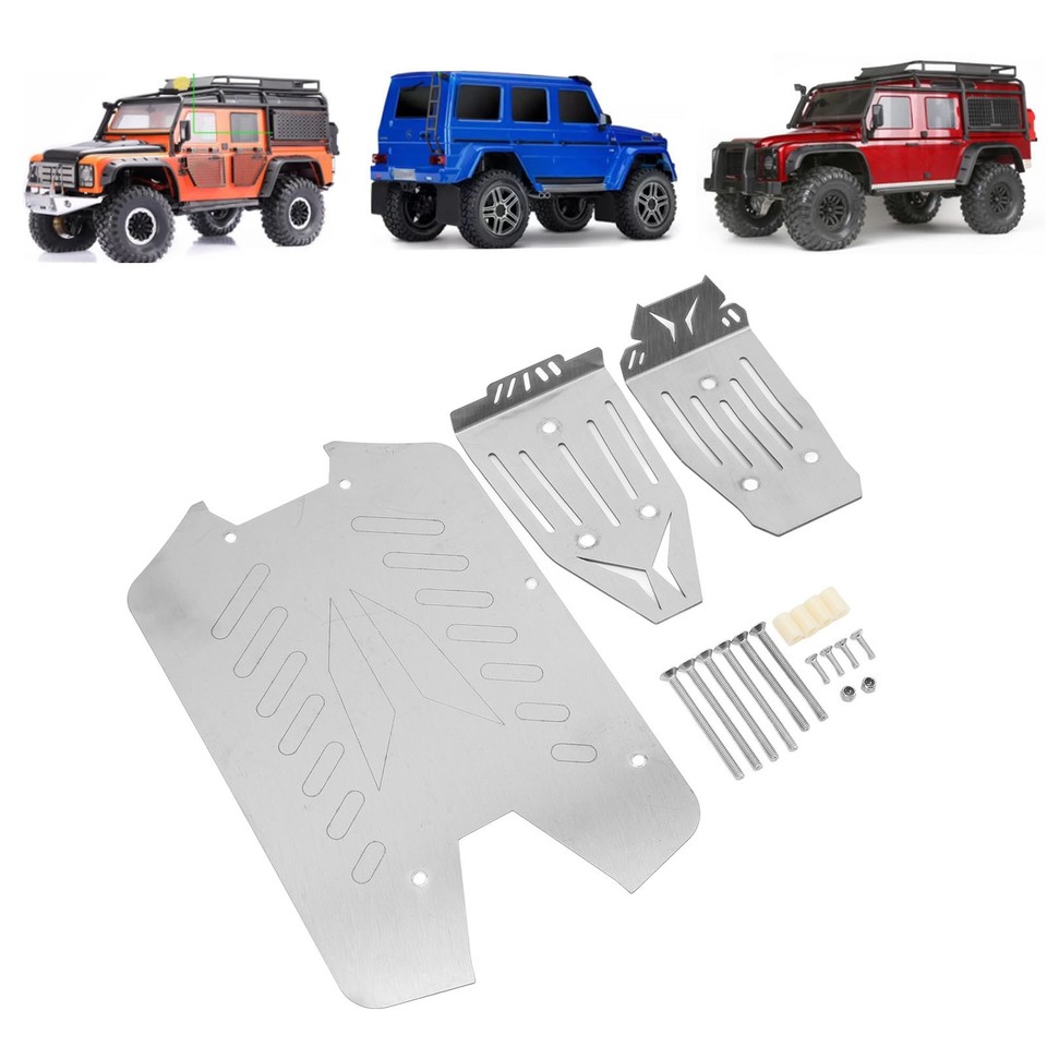 RC Skid Plate RC Chassis Armor Guard For Big Rock 1/10 RC Cars Silver ...