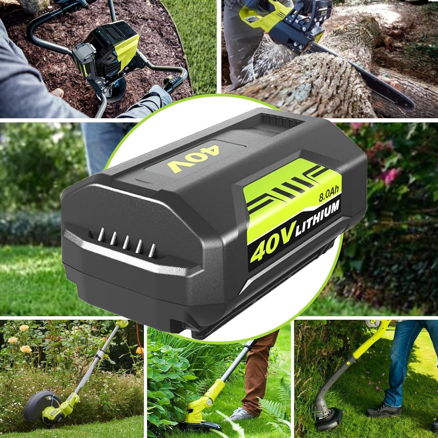 For Ryobi OP40401 40V 6000mAh Lithium-Ion High Capacity Battery OP4050 ...