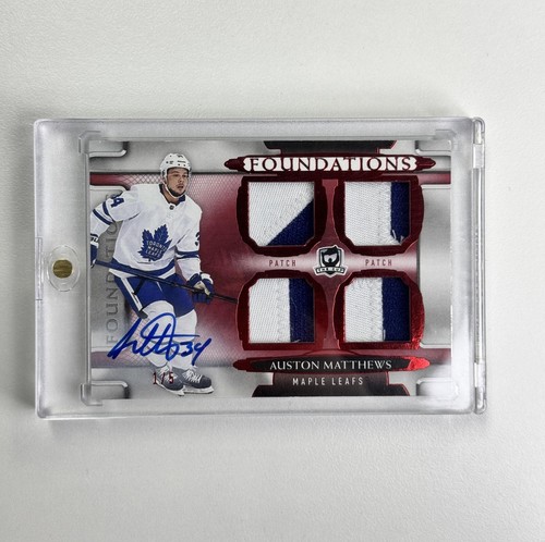 2018-19 The Cup - Auston Matthews Quad Foundations Patch Auto /5 (F-AM ...