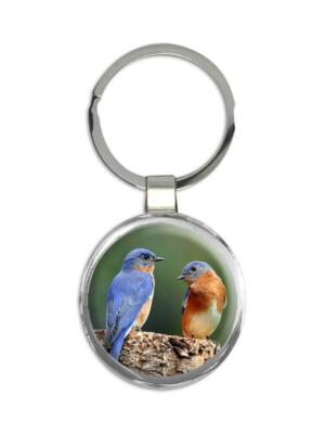 Gift Keychain : Eastern Bluebird Bird Watcher Photo Nature Blue | eBay