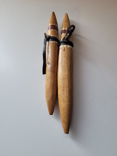 Aboriginal Clap Sticks Hand Painted Vintage Wooden | eBay