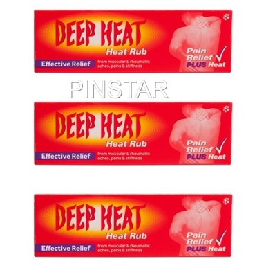 3 X 100G DEEP HEAT CREAM PAIN RELIEF RUB ACHES PAINS STIFFNESS ...
