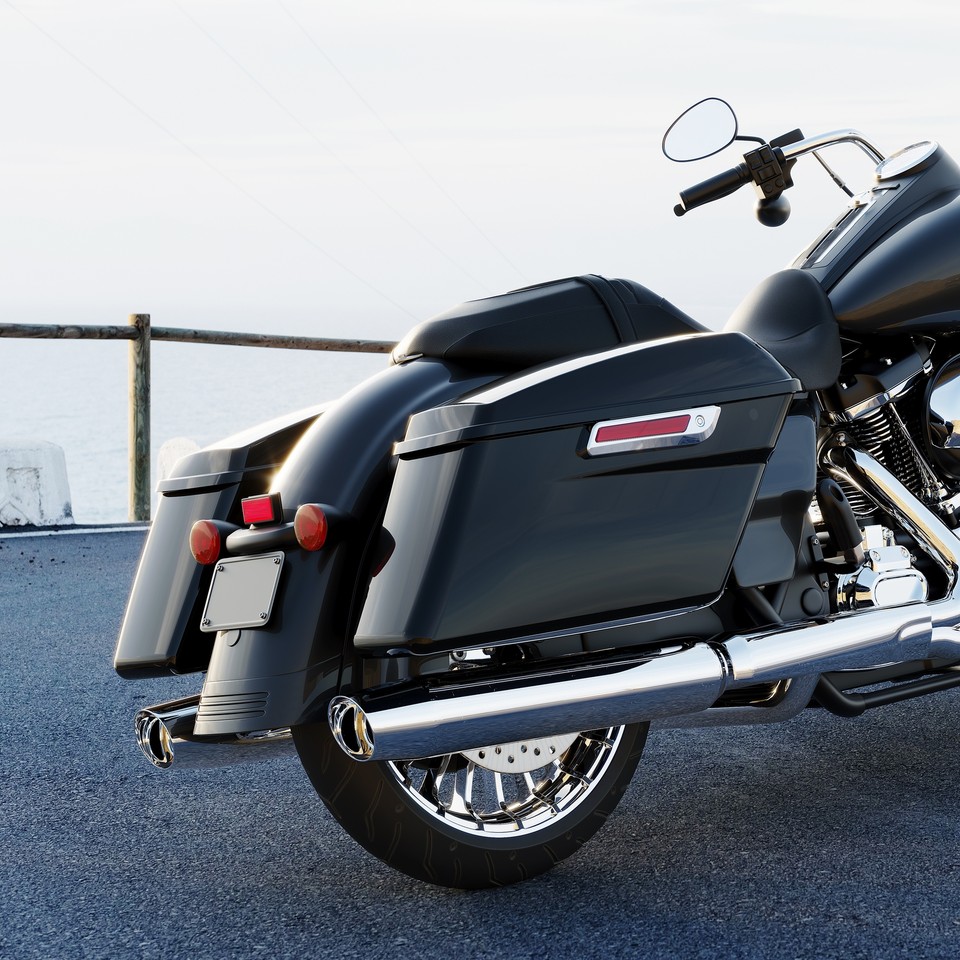 Vivid Black Saddle Bags Saddlebag For Harley Touring Street Road Glide ...