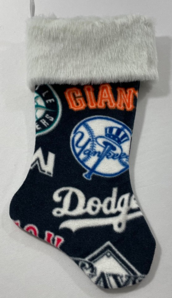 HANDMADE 16"X 9" FLEECE CHRISTMAS STOCKING MLB BASEBALL TEAMS | eBay