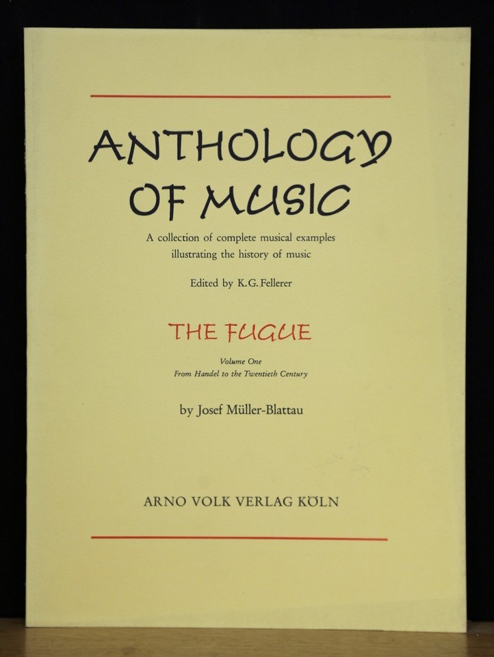 Convoluté, 7 Bde Anthology Of Music, Hg. V. K.G.Fellerer , Arno Volk ...