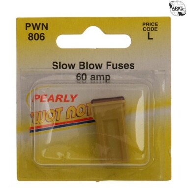 WOT-NOTS Fuse - J Type Slow Blow - Yellow - 60A PWN806 [AU] | eBay ...