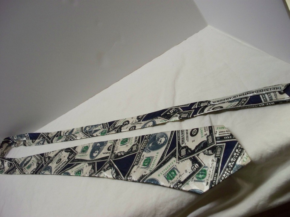 Money Dollars Necktie Tie Gold City | eBay