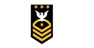 4" navy rank e-9 master chief petty officer of the navy gold decal usa ...