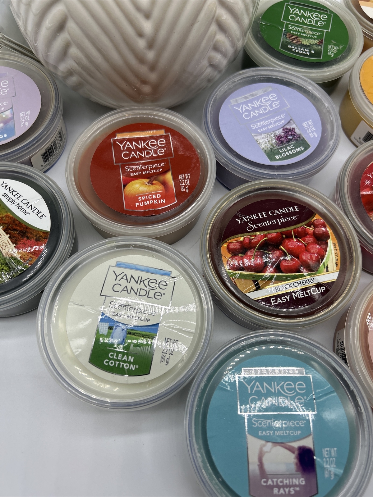 Yankee Candle Scenterpiece Easy Melt Cup Warmer Ivory & 13 Melt Cups Boho SPW-13 | eBay