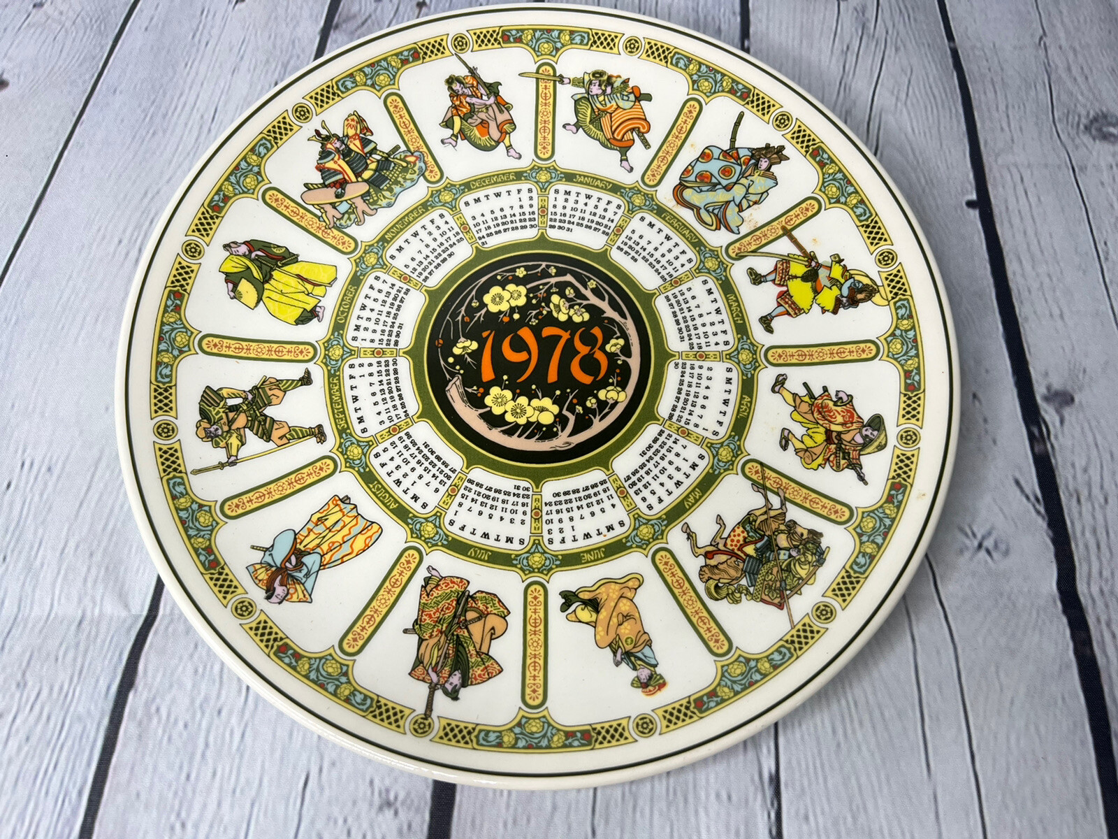 1978 Vintage Wedgwood 10” Queen’s Ware Calendar Plate-Samurai Theme | eBay