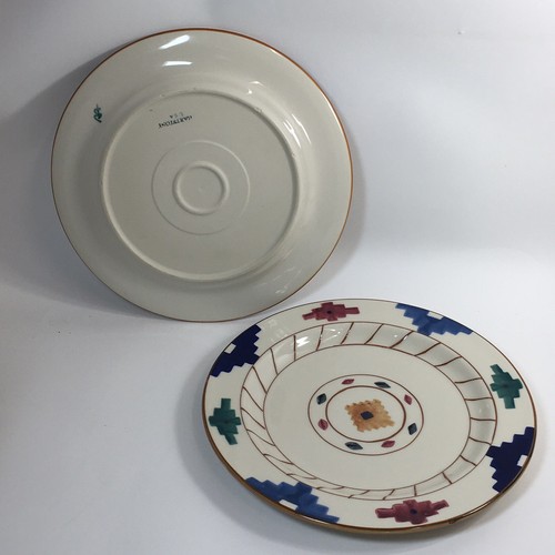 Two Hartstone Cheyenne Dinner Plates 11-1/4" Qty 2 Southwest Aztec ...