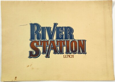 1982 Vintage Full Size Original Lunch Menu RIVER STATION Peoria IL | eBay