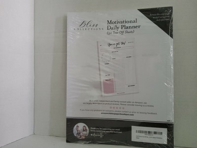 Bliss Collections Daily Planner Tear Off Pad, 50 Undated Sheets, Desk ...
