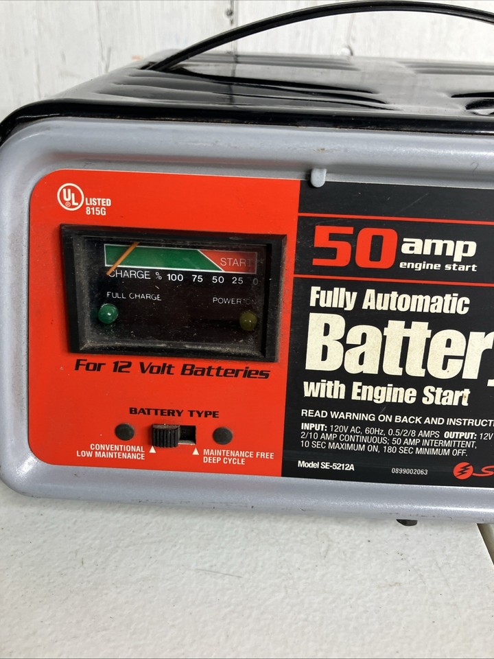 Schumacher SE-5212A Automatic Battery CHARGER 12V 2/ 10/ 50 Amp Engine ...