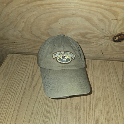 John Deere Skull Hugger Strapback Baseball Cap Hat Adjustable Euc Olive ...