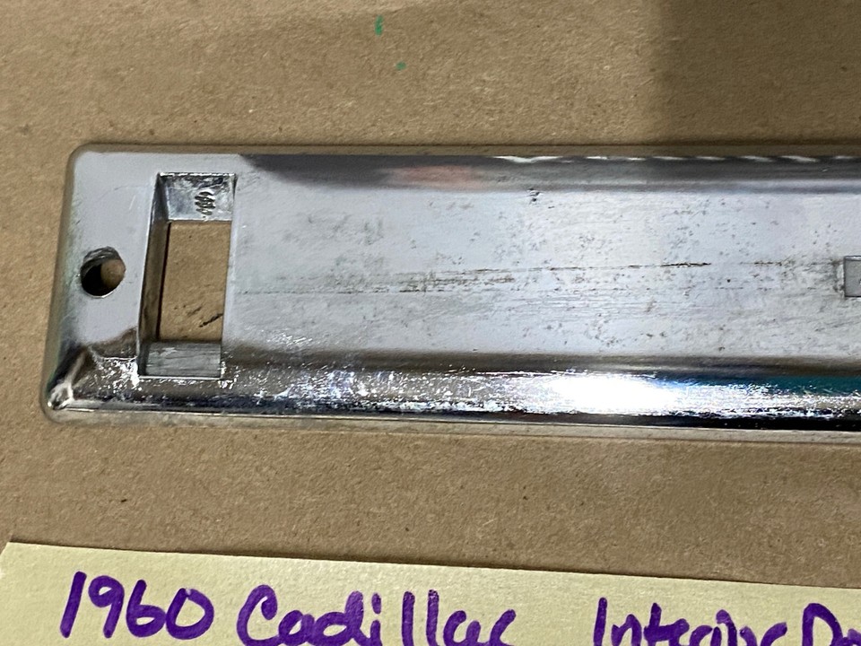 OEM 60 Cadillac INTERIOR DOOR PULL HANDLE TRIM BACK PLATE ESCUTCHEON ...