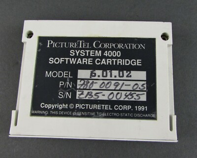 PictureTel Corporation System 4000 Software Cartridge Model 6.01.02 | eBay