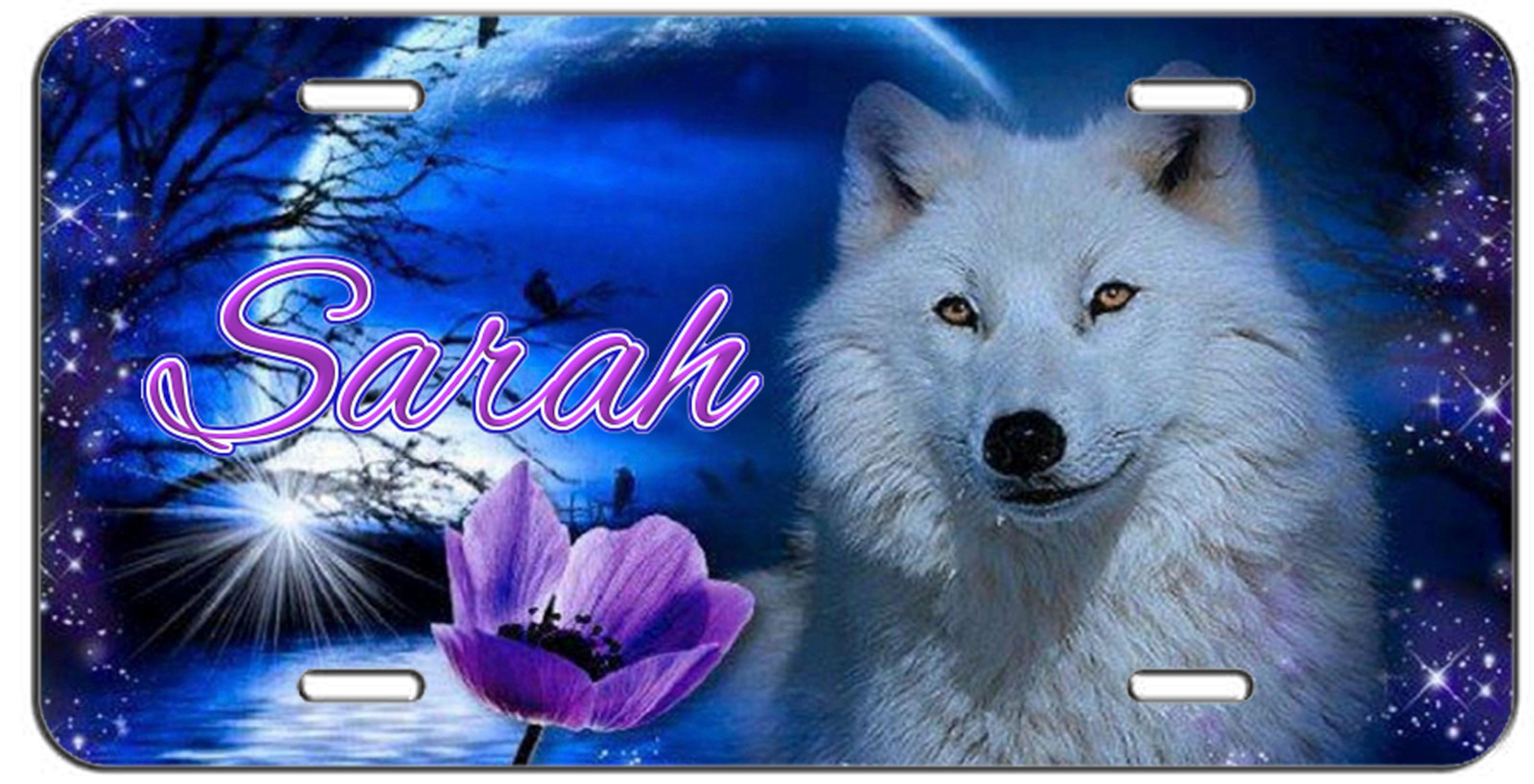 CUSTOM PERSONALIZED LICENSE PLATE NIGHT WOLF AUTO TAG | eBay