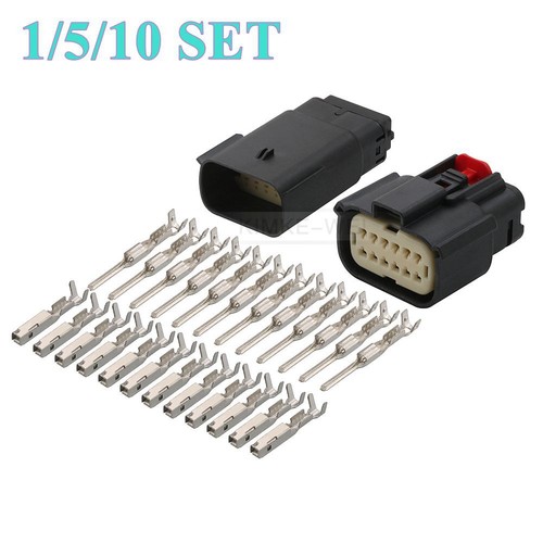 12 Pin/Way Molex MX150 Motorcycle Automotive Male Female Connector Plug ...