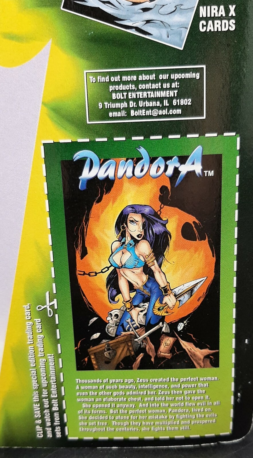 MOC 1997 PDW Bolt Toys Pandora Action Figure NEW Blue & Magenta Outfit ...