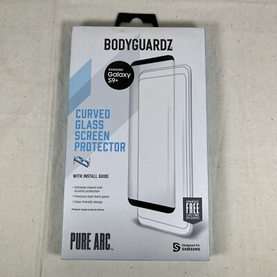 BodyGuardz Pure Arc Samsung Galaxy S9+ Curved Tempered Glass NIB | eBay