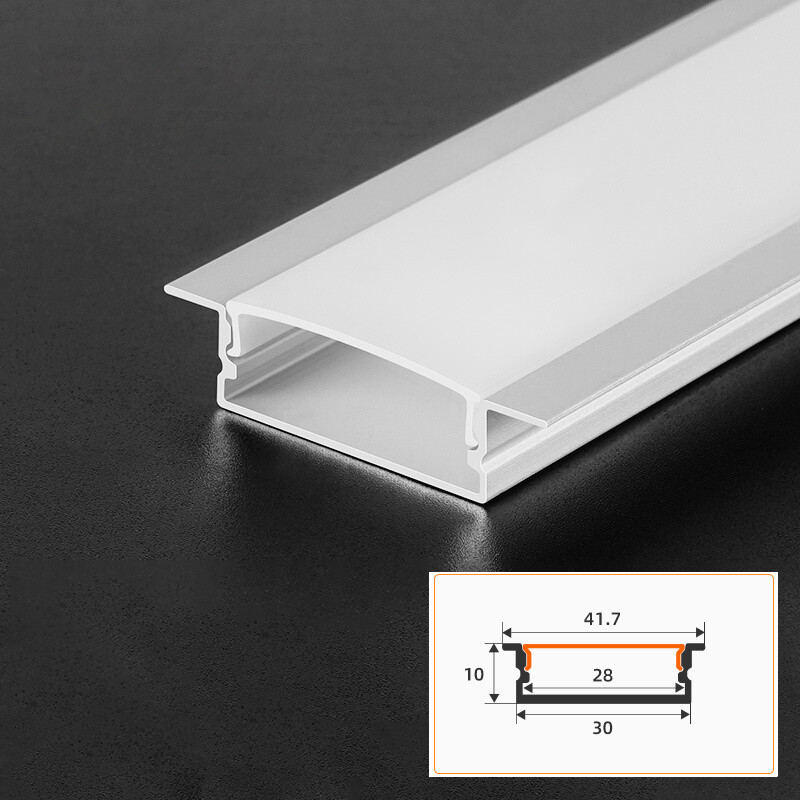 10Pcs 3.3ft Each LED Aluminum Profile Channel Holder with Cover for LED ...