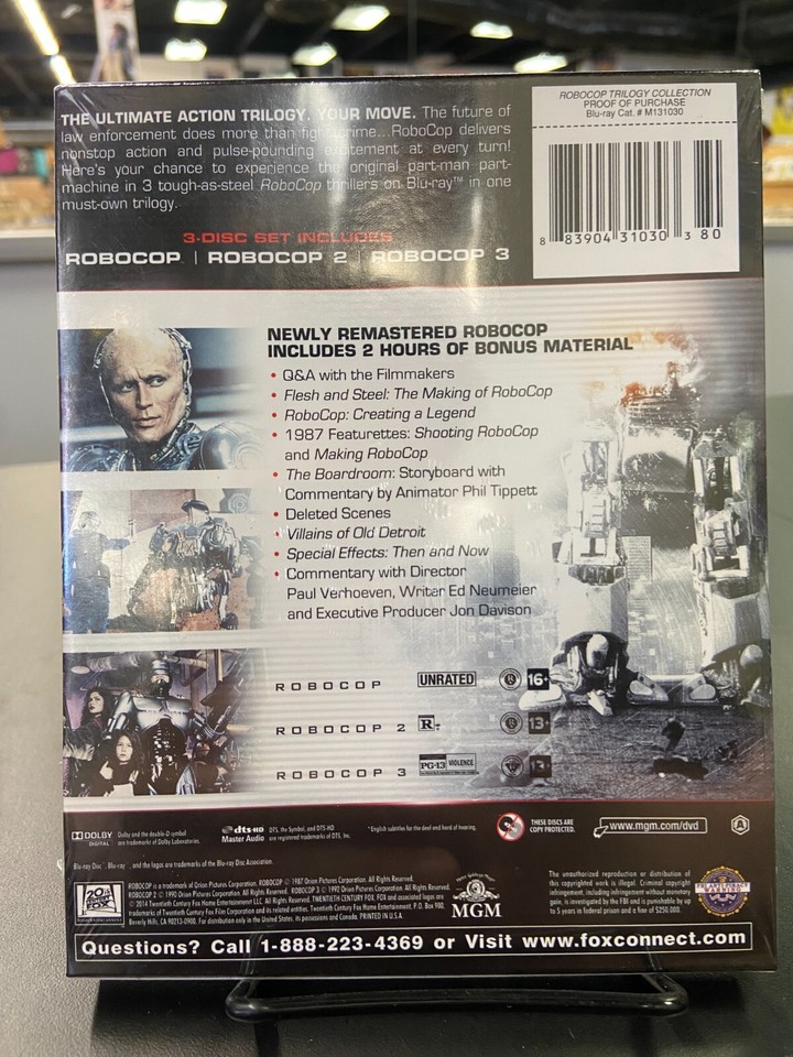 RoboCop Trilogy Collection (Blu-ray) 883904310303 | eBay