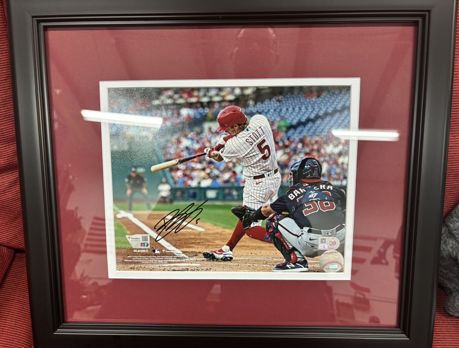 Phillies BRYSON STOTT Signed Autograph Auto 15x17 Framed Picture Photo ...