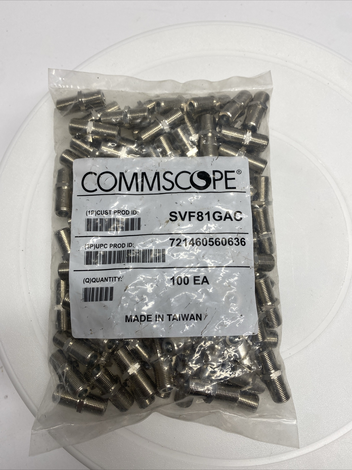 Commscope F81 Coax Cable Wire 3GHz Splice Female CONNECTOR BARREL RG6 ...