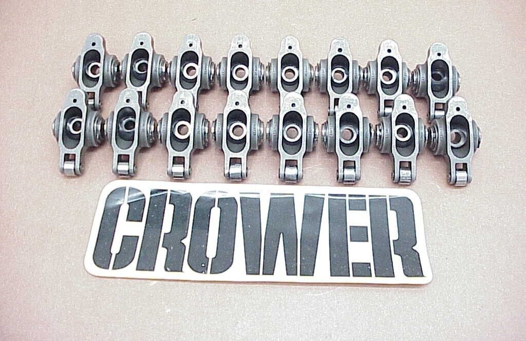 16 CROWER 1.6 Stainless Enduro Series Roller Rockers for 3/8" Studs SB ...