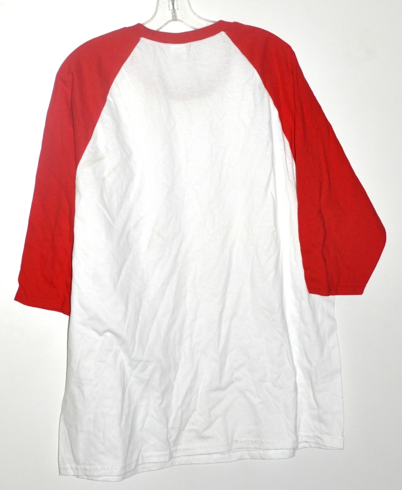 Gildan Heavy Cotton Raglan Baseball Tee White/Red Men's Size XLarge ...