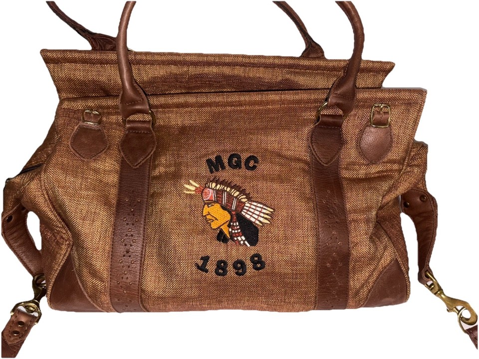 MGC 1898 Mohawk Golf Club Custom Embroidered Linen / Leather Weekend ...